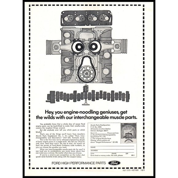 Ford | Art | 97 Ford High Performance Parts Catalog Vintage Print Ad ...